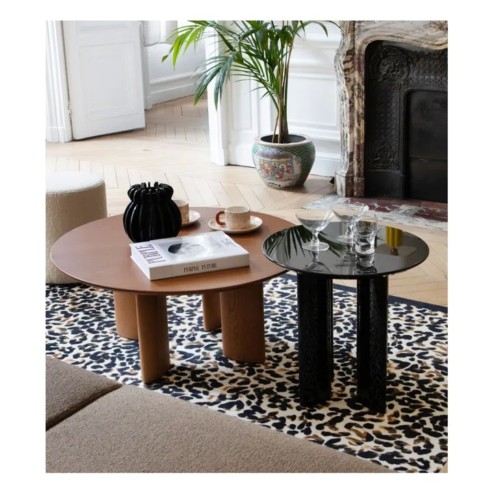 The Socialite Family - Carlotta side table in lacquered beech - Black ...