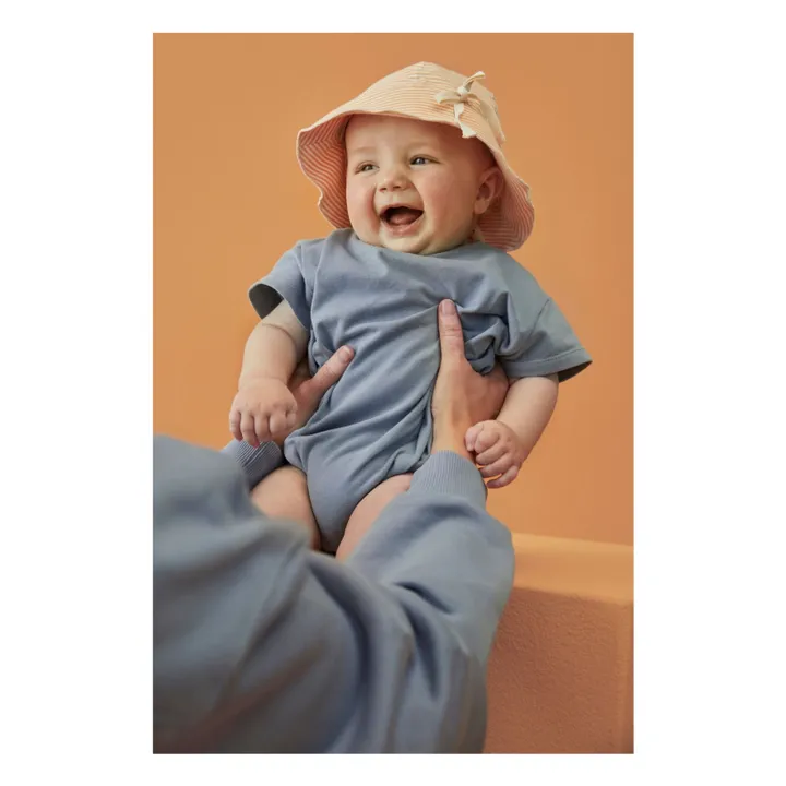Gray Label - Organic cotton romper - Ice Blue | Smallable