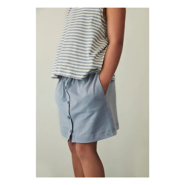 Gray Label - Striped Organic Cotton Boxy Top - Ice Blue | Smallable