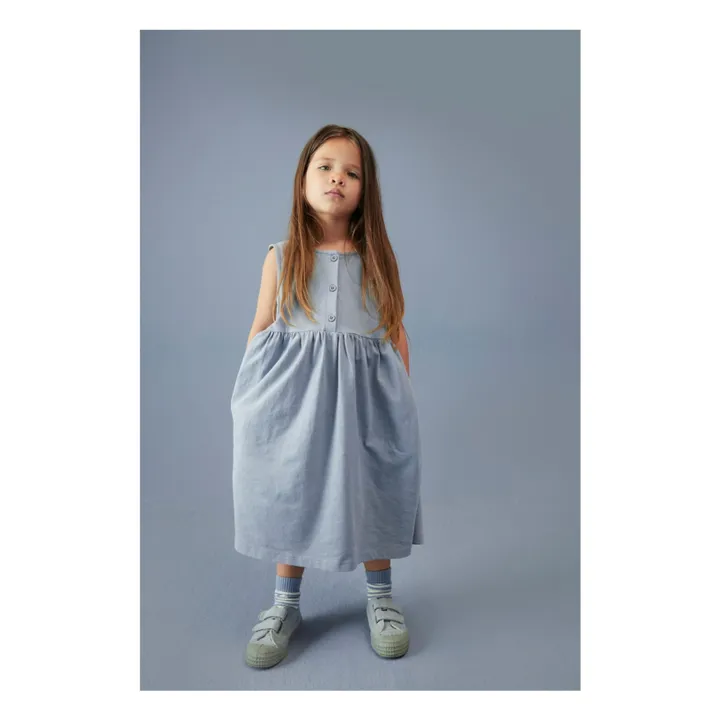 Gray Label - Organic cotton button-down dress - Ice Blue | Smallable