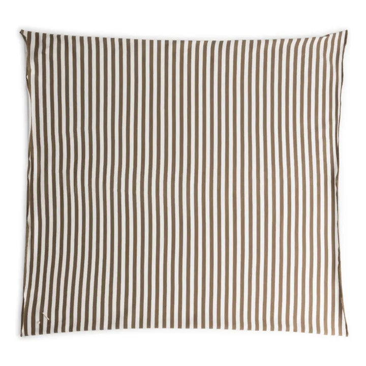 Gray Label - Striped Organic Cotton Scarf - Khaki brown | Smallable