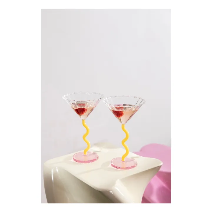 &Klevering - Curve Cups - Set of 2 - Yellow | Smallable