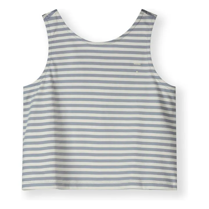 Gray Label - Striped Organic Cotton Boxy Top - Ice Blue | Smallable