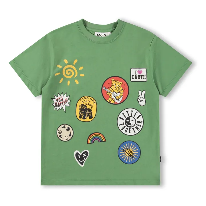 Molo - Riley T-shirt Organic cotton patches - Green | Smallable