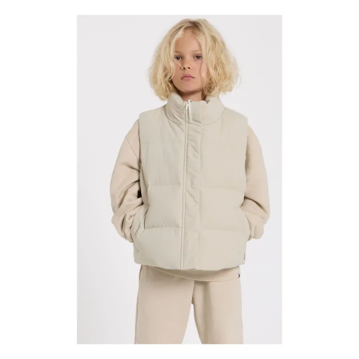 Hundred Pieces - Temper Recycled Fiber Sleeveless Down Jacket - Beige ...