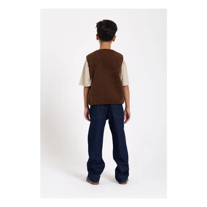 Hundred Pieces - Easy Sherpa Sleeveless Jacket - Brown | Smallable