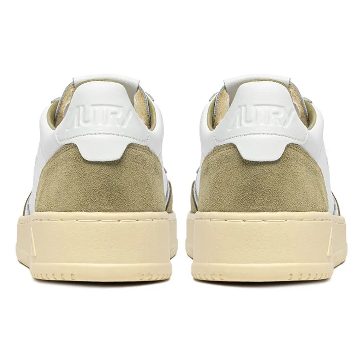 Autry - Medalist Low Leather and Suede Sneakers - Light khaki | Smallable