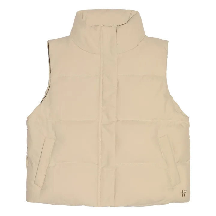 Hundred Pieces - Temper Recycled Fiber Sleeveless Down Jacket - Beige ...