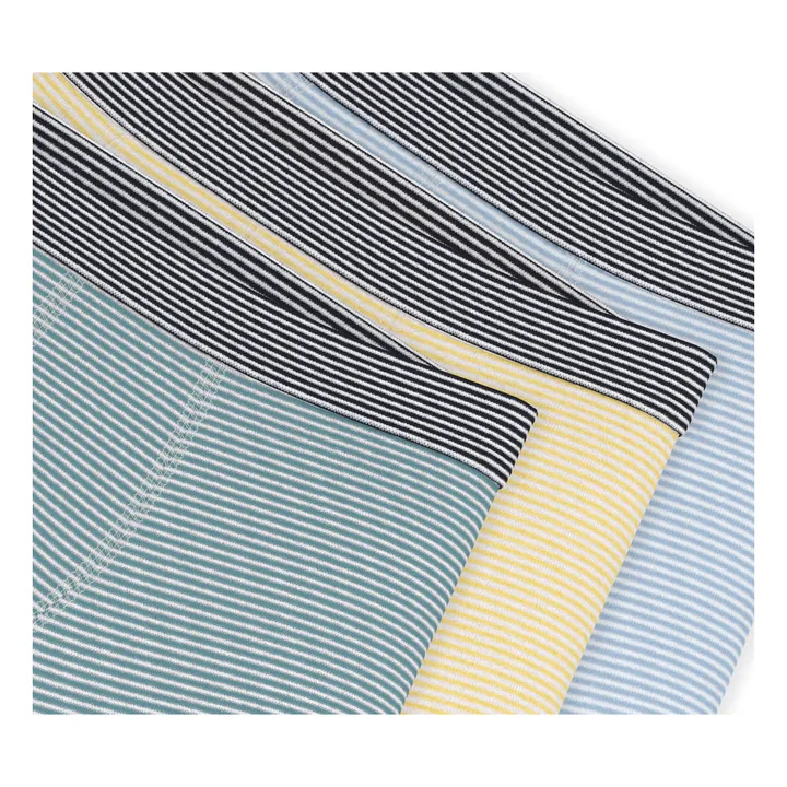 Petit Bateau - Set of 3 Striped Boxer Briefs - Blue | Smallable