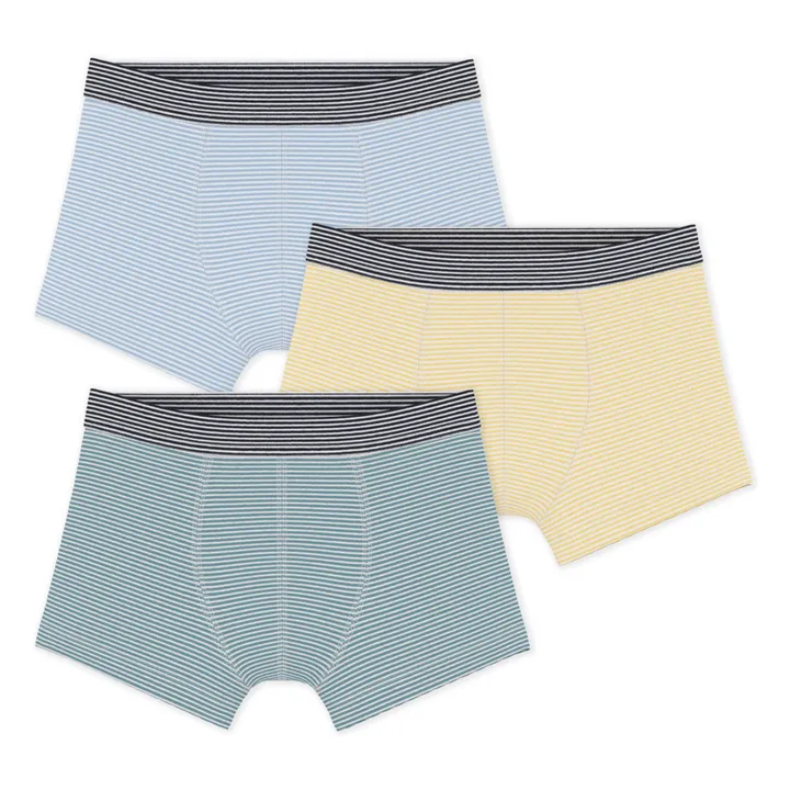 Petit Bateau - 3er-Pack gestreifte Boxershorts - Blau | Smallable
