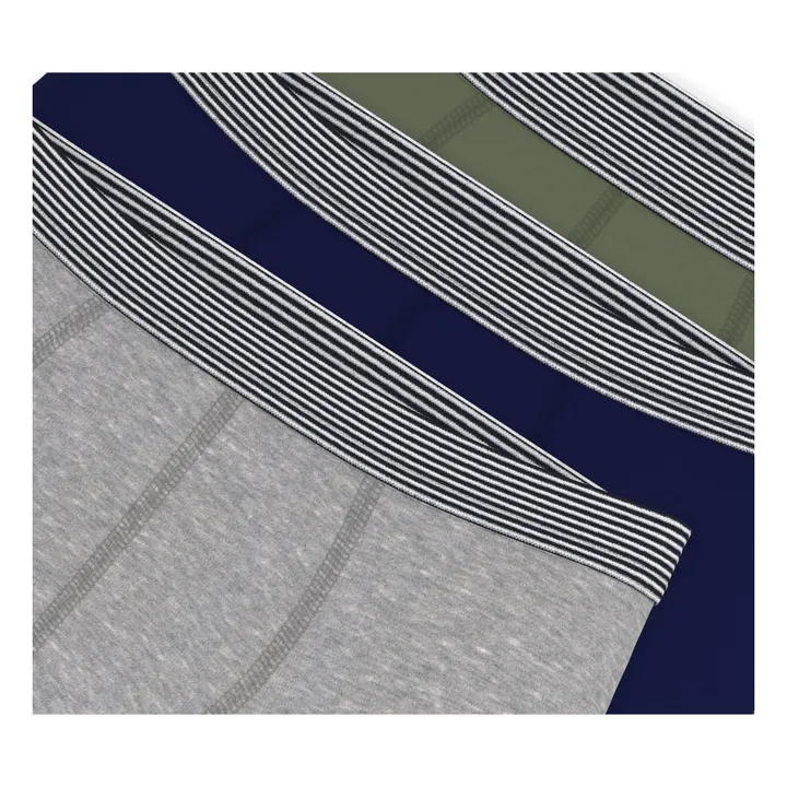 Petit Bateau - Set of 3 plain boxer shorts - Khaki | Smallable