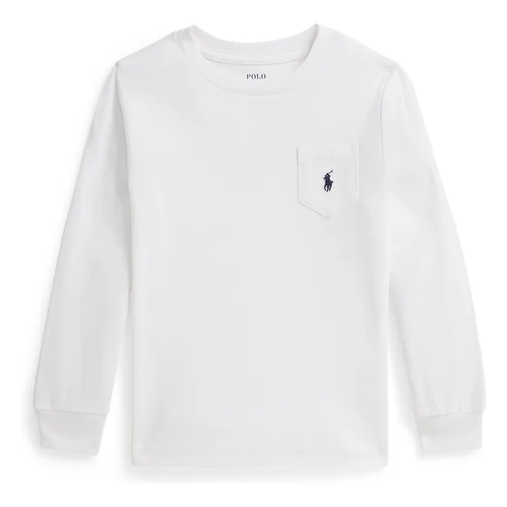 Ralph Lauren - Langarm-Logo T-Shirt - Weiß | Smallable