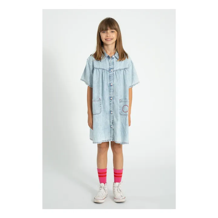 Piupiuchick - Denim dress - Washed blue | Smallable