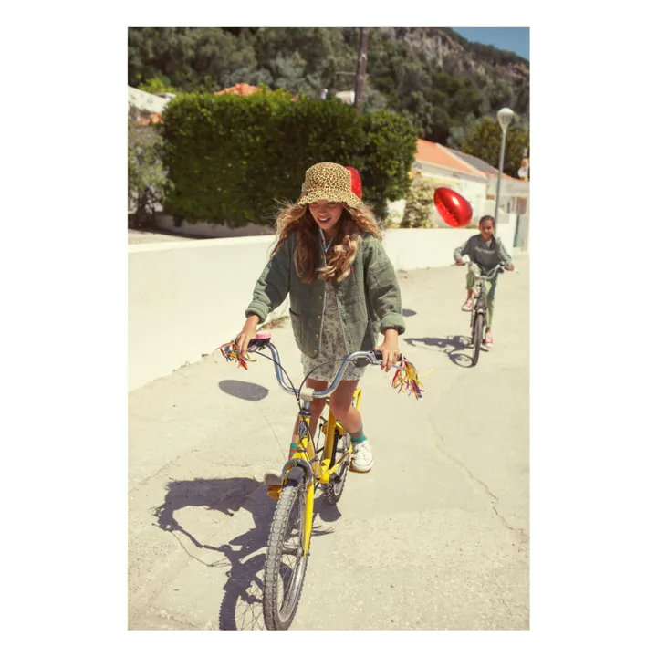 Piupiuchick - Leopard hat Organic cotton fleece - Mustard | Smallable