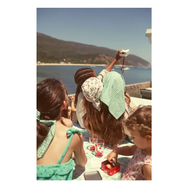 Piupiuchick - Organic Cotton Flowered Bandana - Red | Smallable