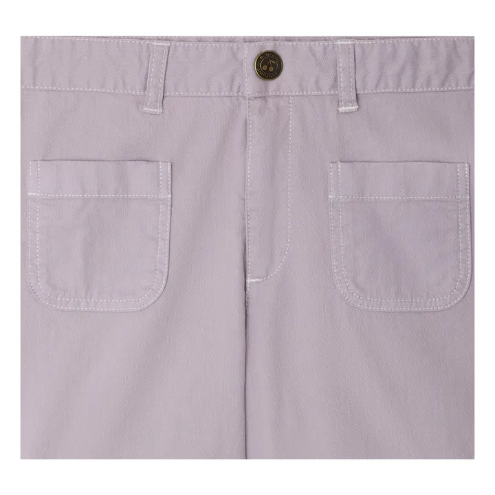 Bonpoint - Denim shorts Eureka Organic Cotton - Lavender | Smallable