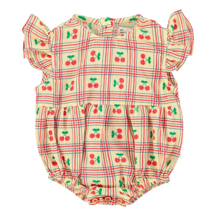 Piupiuchick - Pagliaccetto con volant color ciliegia - Giallo | Smallable