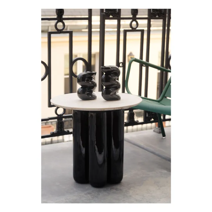 Cosin - Side table with recycled material top - Black | Smallable