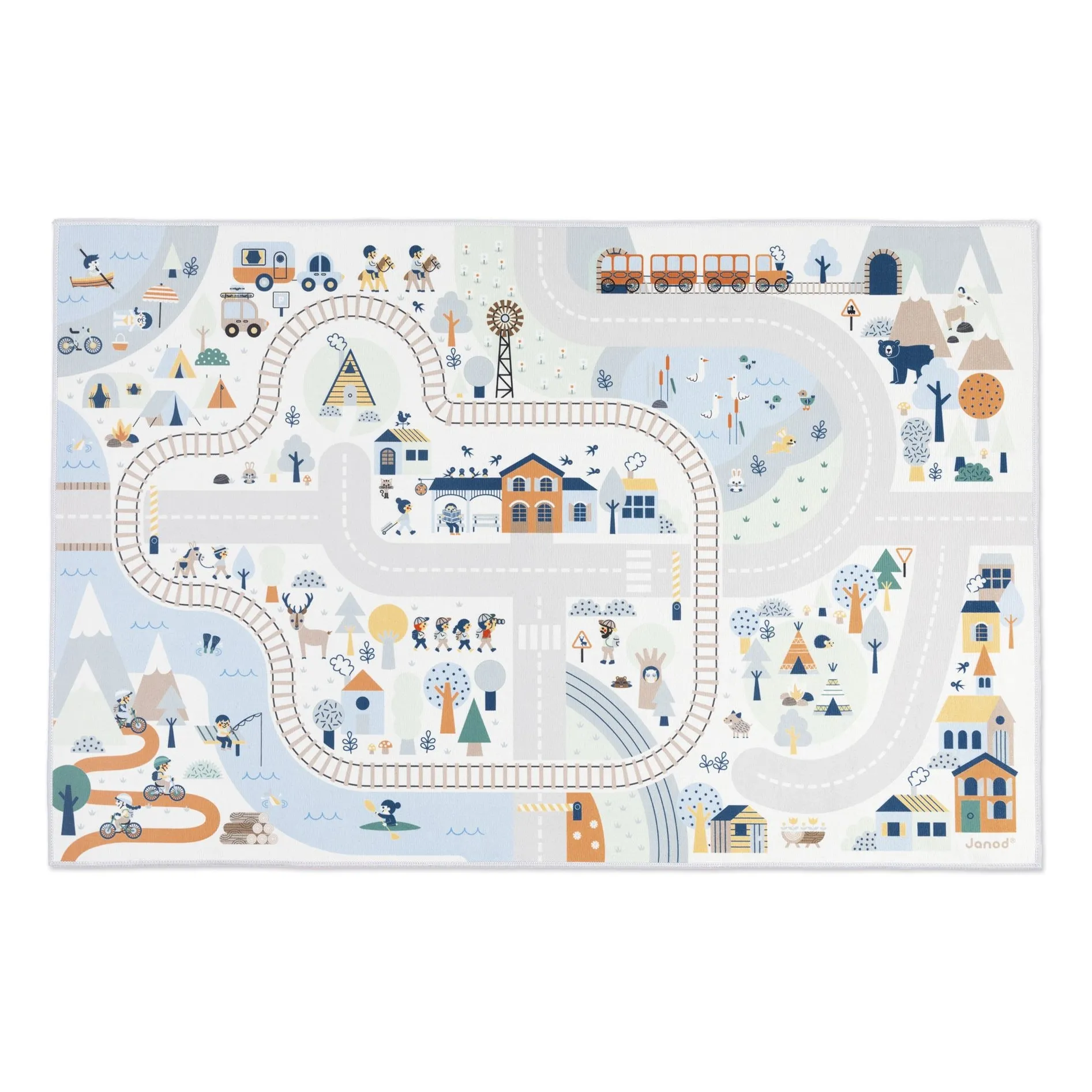 Janod - White Valley circuit mat - Cross Roads | Smallable