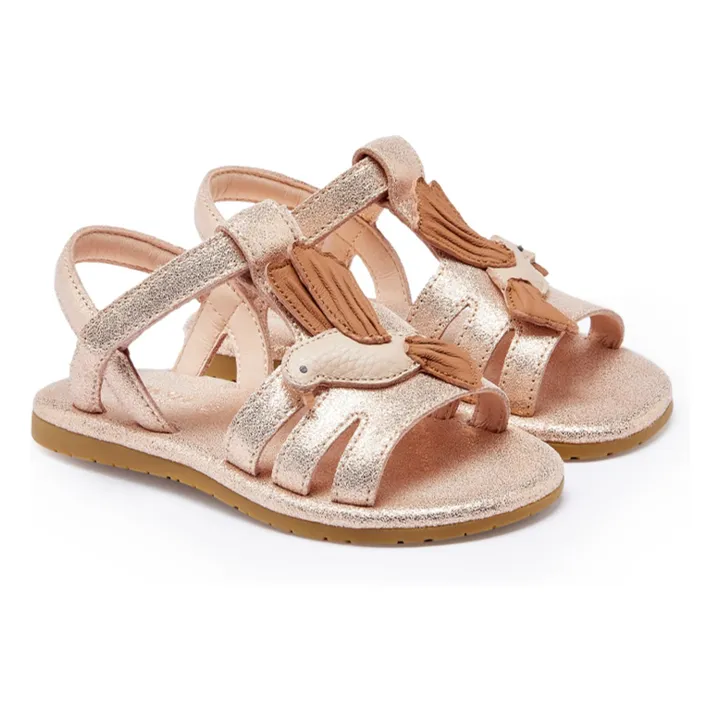 Donsje - Iles Sky Colibri Sandals - Pink Gold | Smallable