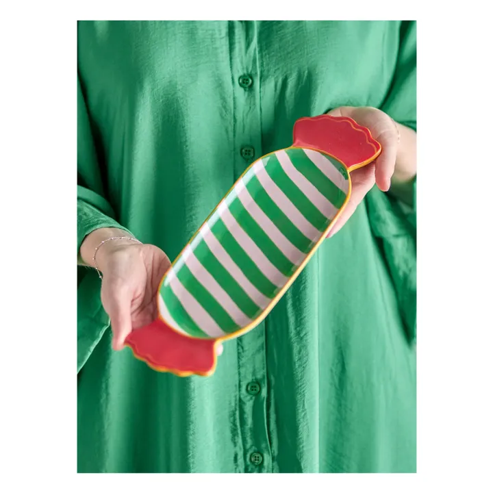 Bloomingville - Caramella-Teller aus Steingut - Grün | Smallable