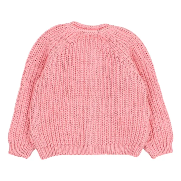 Búho - Cardigan Côtes Perlées Coton Bio - Rose bonbon | Smallable