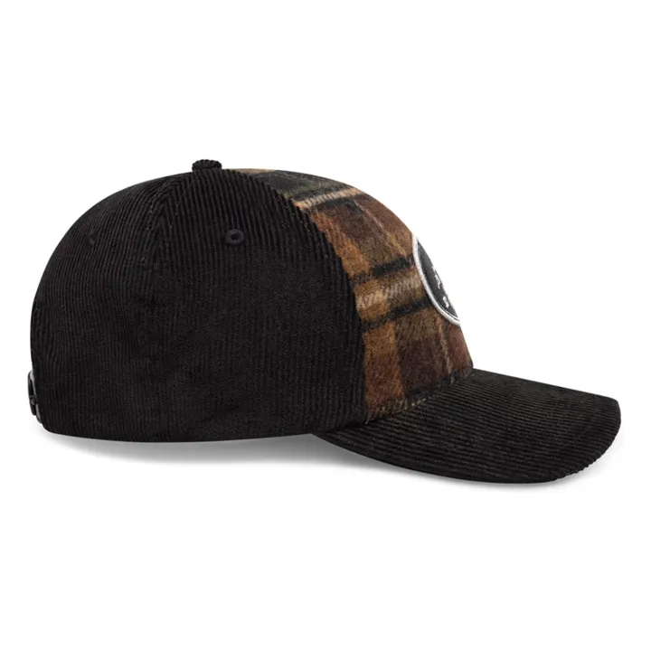 Les Deux - Cappello in lana a scacchi Skyline Patch Check - Marrone ...
