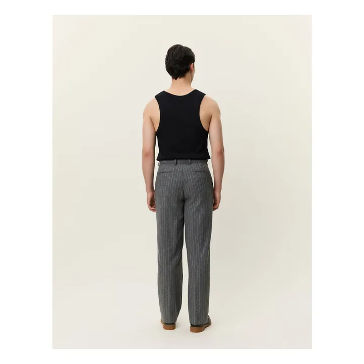 Les Deux - Como Pinstripe Straight-Line Slacks Stripes - Grey | Smallable