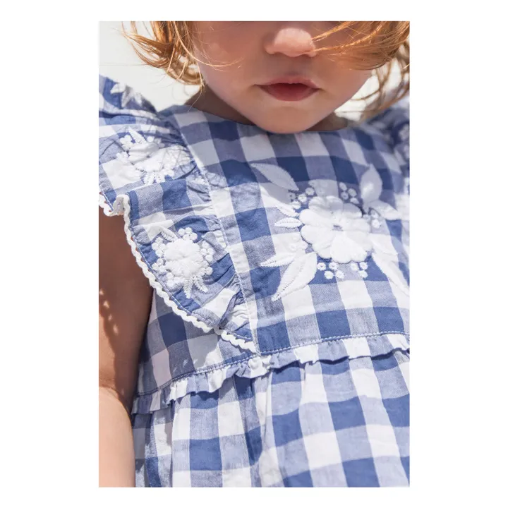 Tartine et Chocolat - Vichy Top and Bloomer Set - Royal blue | Smallable