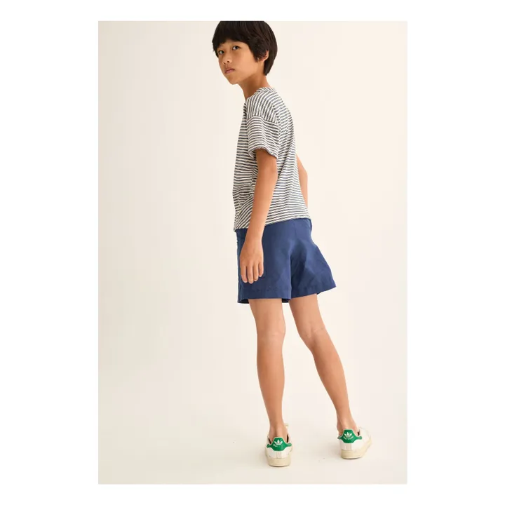Cozmo - T-shirt Alan Rayé - Bleu marine | Smallable