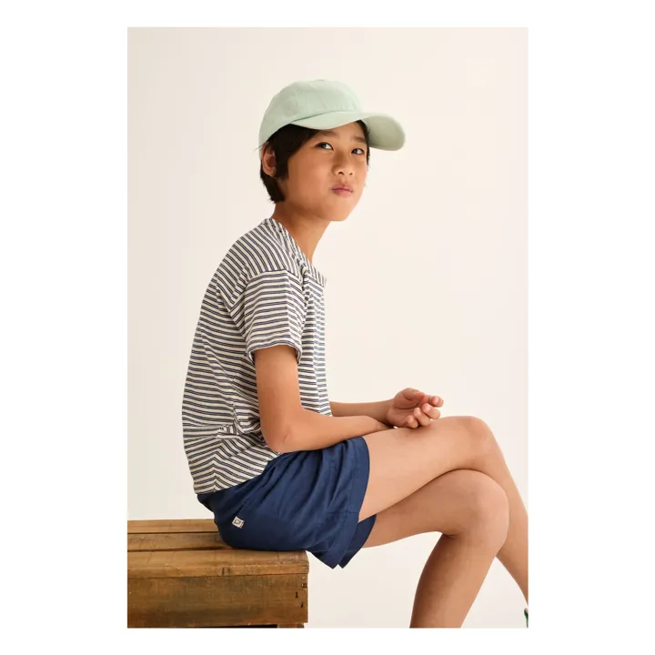 Cozmo - T-shirt Alan Rayé - Bleu marine | Smallable