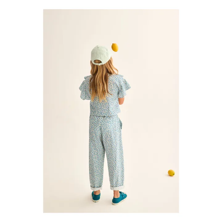 Cozmo - Blouse Dunal Léopard - Bleu turquoise | Smallable