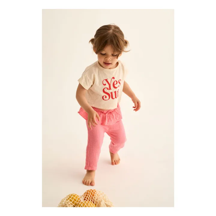 Cozmo - Aura Yes Sun T-shirt - Powder pink | Smallable