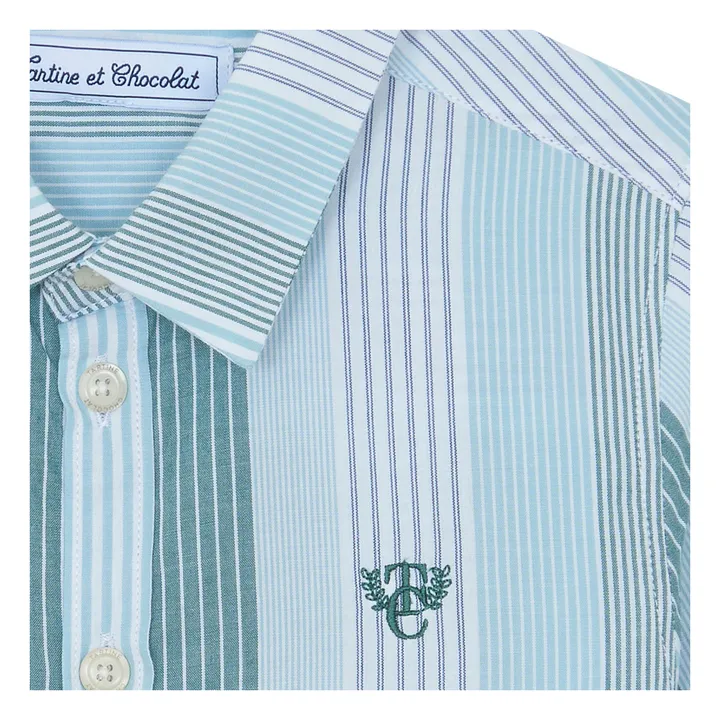 Tartine et Chocolat - Camicia a bande intrecciate - Verde acqua | Smallable