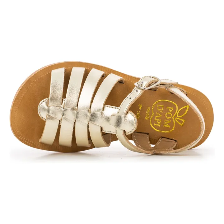 Pom d'Api - Plagette Strap Metallic Sandals - Or | Smallable