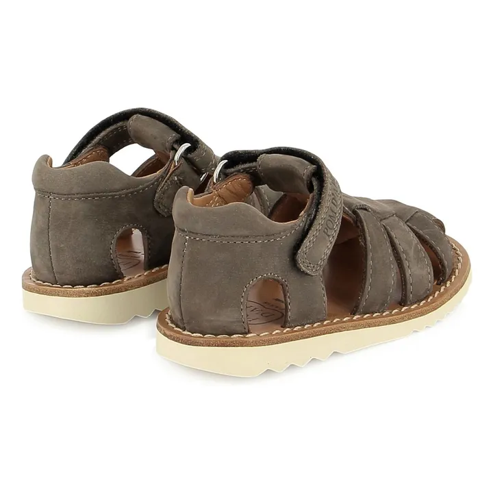 Pom d'Api - Waff Papy Nubuck sandals - Frosted brown | Smallable