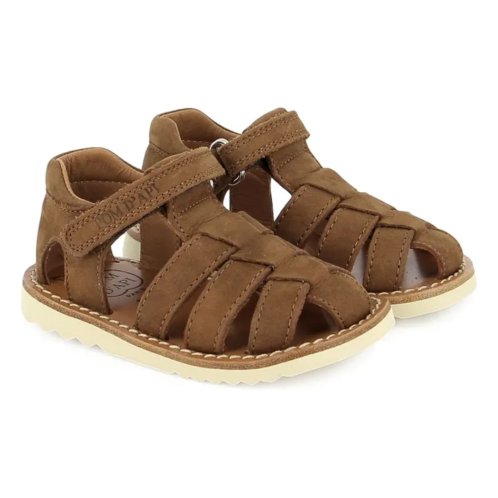 Pom d'Api - Waff Papy Nubuck sandals - Brown | Smallable
