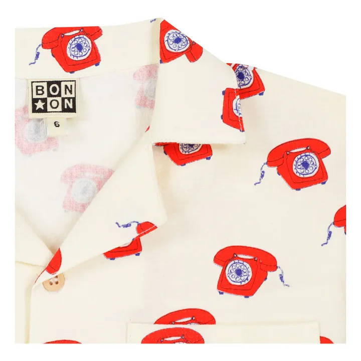 Bonton - Camicia con i telefoni di Las Vegas - Rosso | Smallable