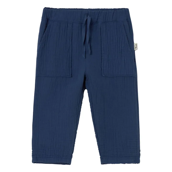 Cozmo - Pantalón de gasa de algodón Mario - Azul Marino | Smallable