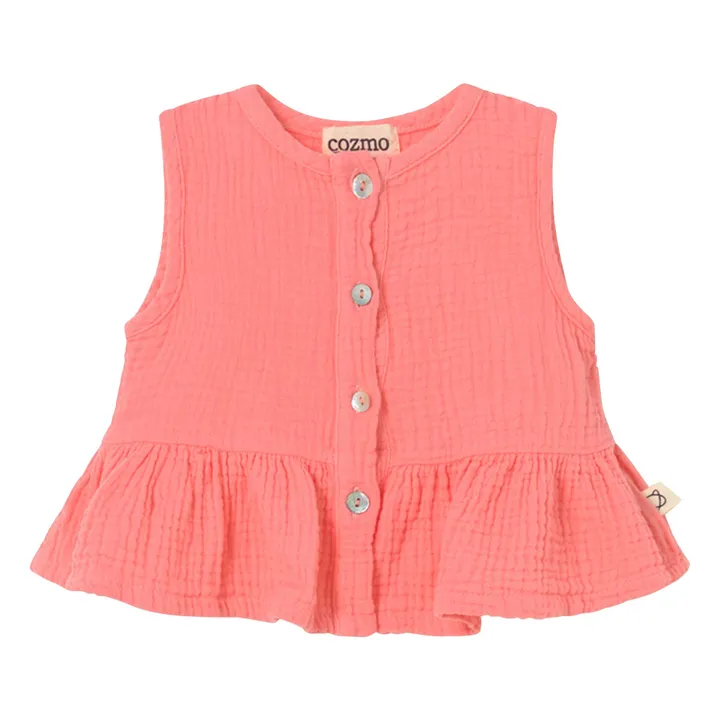 Cozmo - Posy Cotton Gauze Top - Candy pink | Smallable