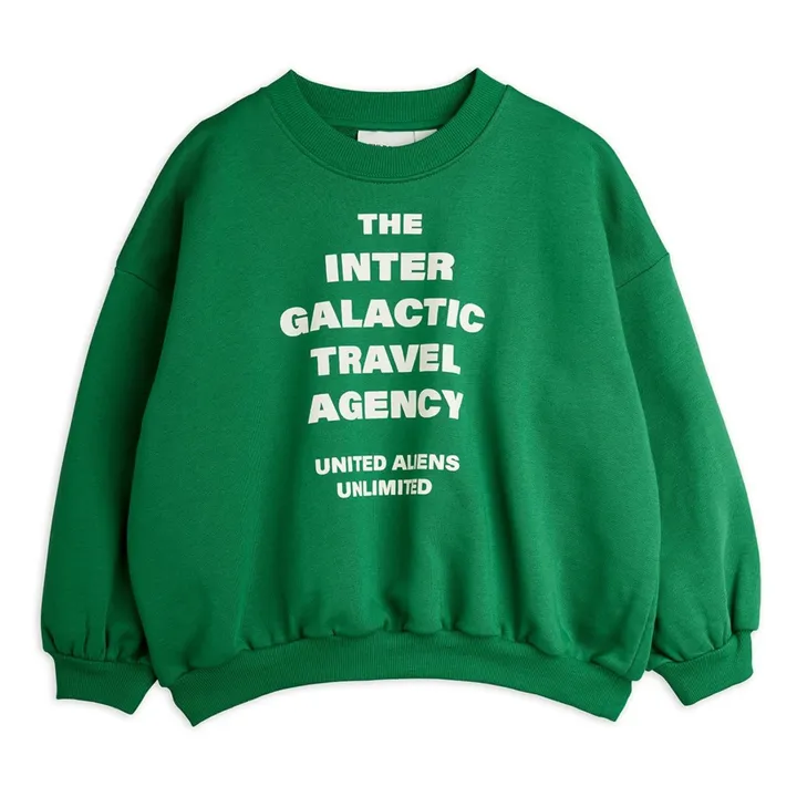 Mini Rodini - Sweat Travel Agency Organic cotton - Green | Smallable