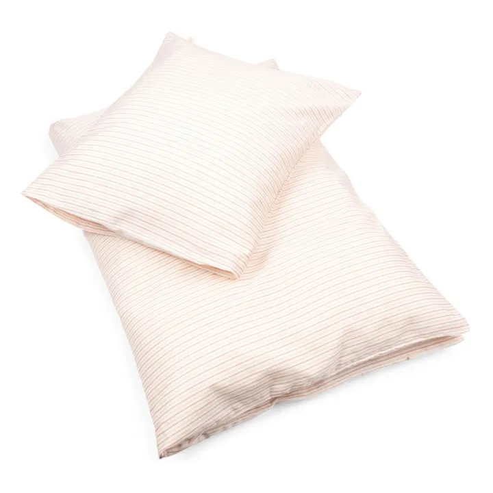 Konges Sløjd - Stripie bed linen set - Pink | Smallable
