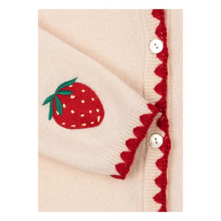 Konges Sløjd - Collette Strawberry Wool Vest - Cream | Smallable