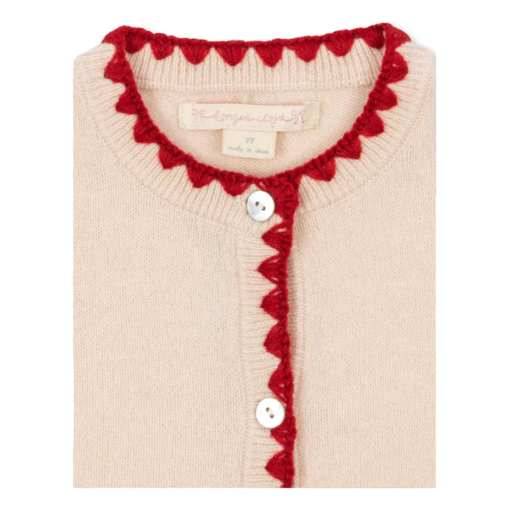 Konges Sløjd - Collette Strawberry Wool Vest - Cream | Smallable