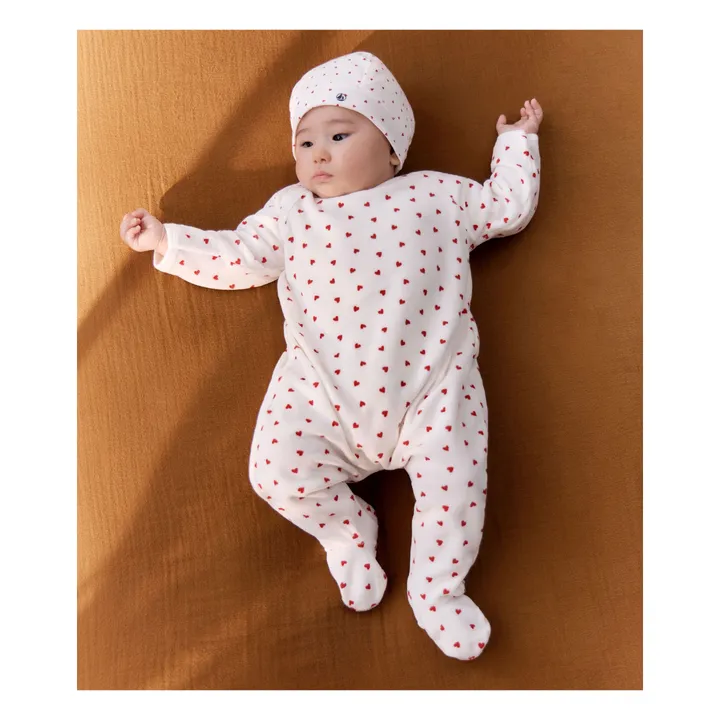Petit Bateau - Pigiama Dors Bien Cœurs Velours in cotone biologico ...