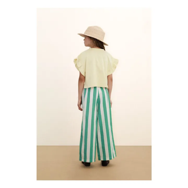 Tinycottons - Crop Volants Roses T-Shirt aus Bio-Baumwolle - Blasses ...