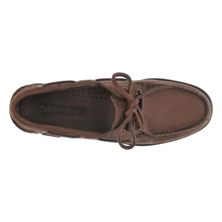 Sebago - Mocassins Docksides Portland Nubuck - Marron | Smallable
