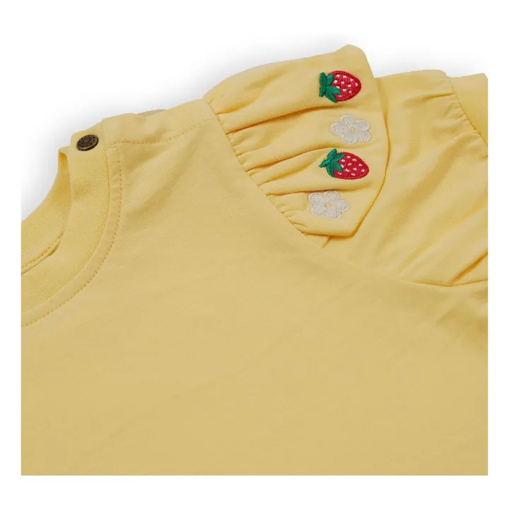 Goldie + Ace - Strawberry ruffle T-shirt - Yellow | Smallable