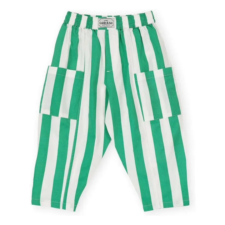Goldie + Ace - Striped Pocket Pants - Green | Smallable