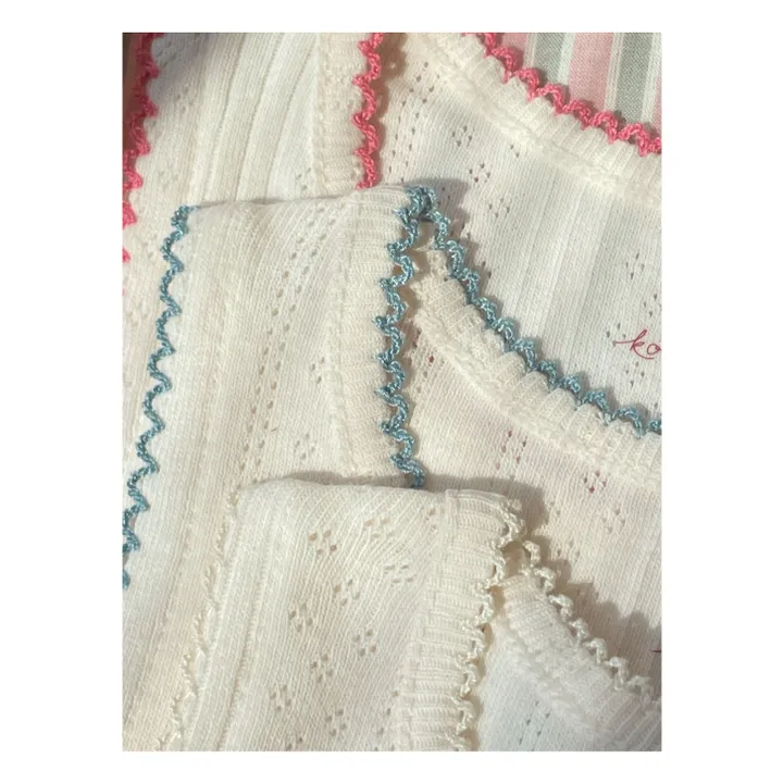 Konges Sløjd - Set of 3 Minna Organic Cotton Tank Tops - Ecru | Smallable